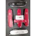 SIX VICTORINOX SWISS ARMY KNIVES of various sizes and designs Note: You ...