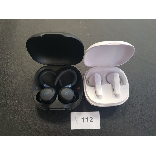 TWO PAIRS OF SOUNDCORE EARBUDS IN CHARGING CASES (2)