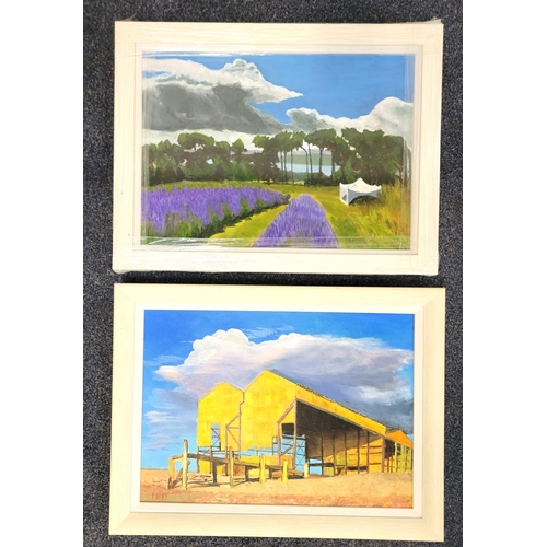 MICHAEL BARD (CONTEMPORARY) Boatbuilding Shed, Buckie', acrylic on ...