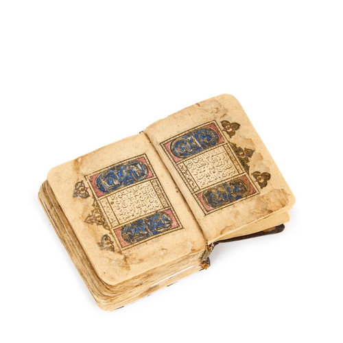 A HIGHLY RARE ILLUMINATED MINIATURE QURAN, NEAR EAST, 13TH CENTURY ...