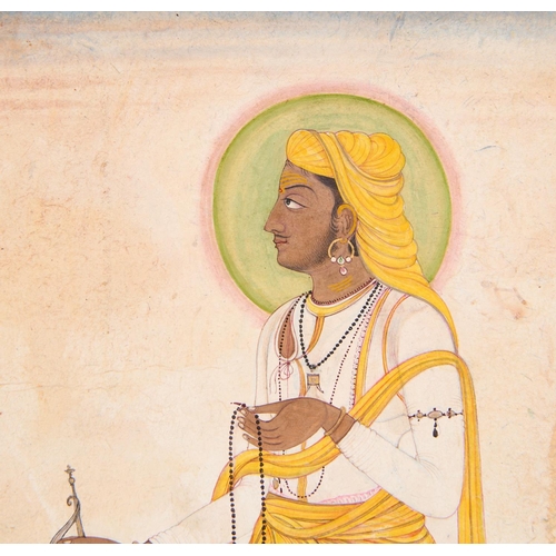 A STANDING PORTRAIT OF NOBLEMAN, MUGHAL,19TH, INDIA 24 x 11cm