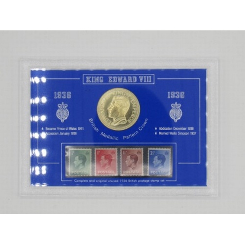Edward V111 coin and stamps