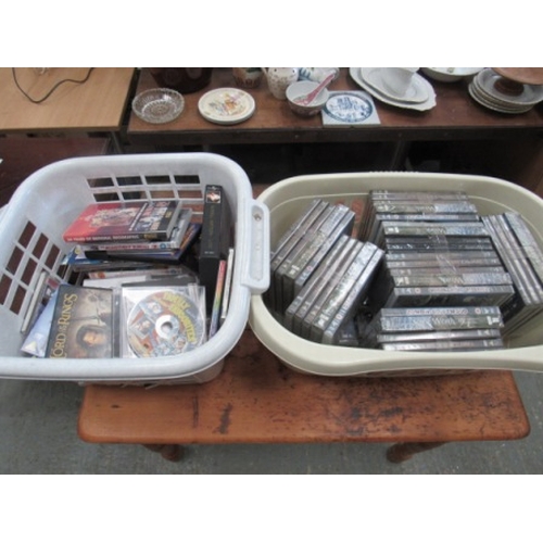 2 Boxes of DVDs & CDs