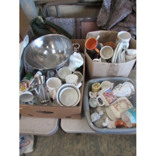 3 boxes of bric a brac