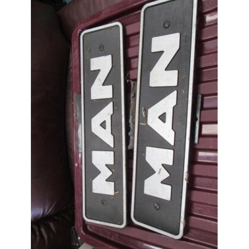 2 'Man' lorry plates