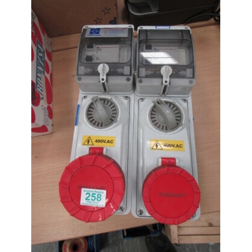 3 Phase sockets 16 & 32 amps rcd