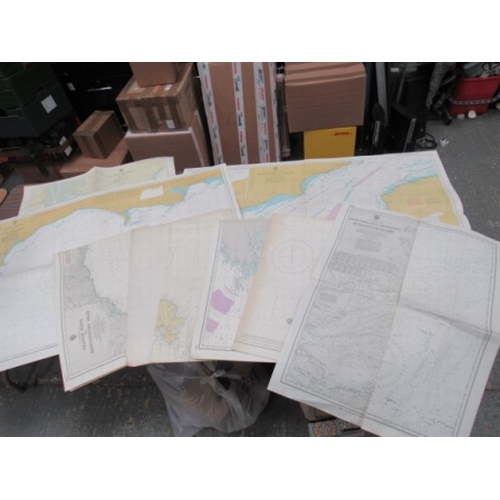 11 Large Vintage Nautical Maps