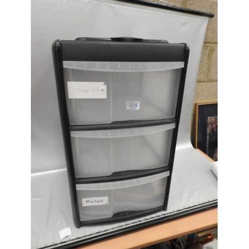 3 drawer storage unit