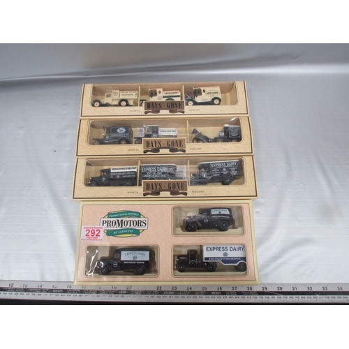 4 boxed model car sets