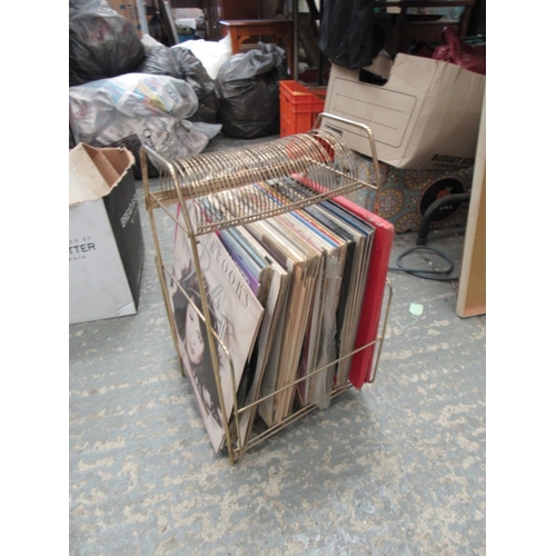 Record racks of LPs