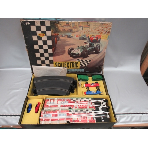 Vintage Scalextric set with cars