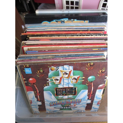 Box of 50s and 60s vinyl LPs