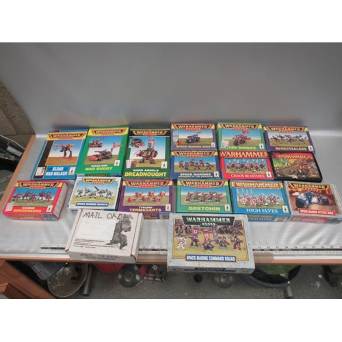 Vintage Warhammer boxed figures collection x 17
