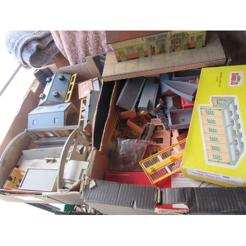 2 boxes of train items