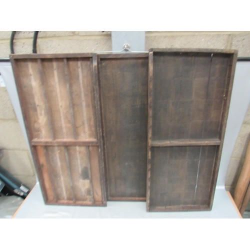 3 vintage printers trays