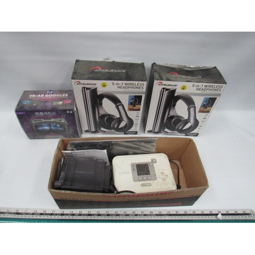 Canon printer + 2 pairs of wireless headphones