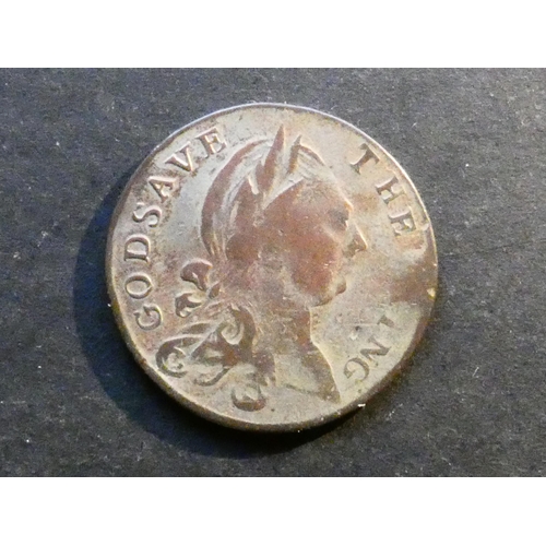 TOKENS - 18th CENTURY. 18th century evasive Halfpenny, obverse; GOD ...