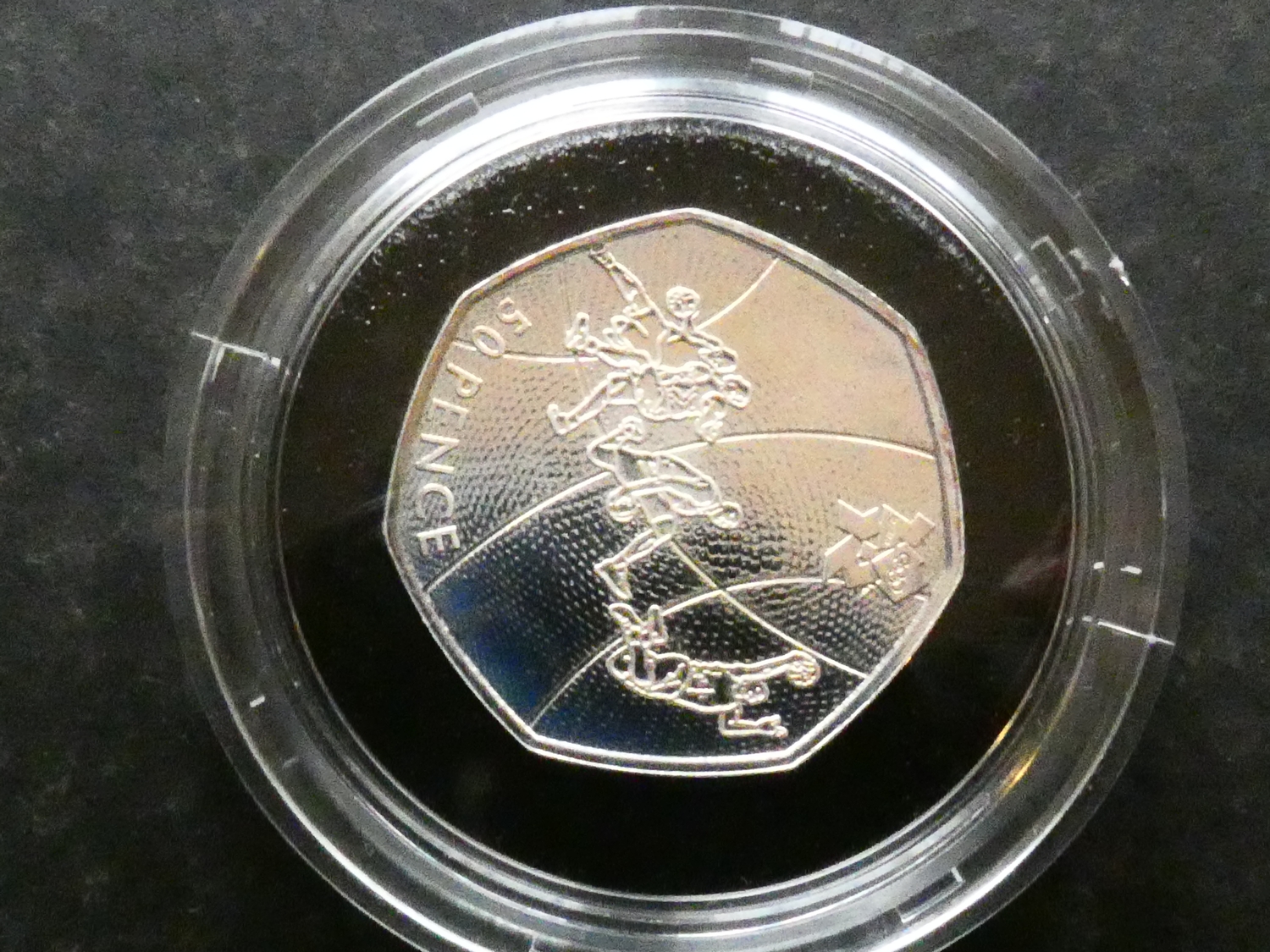 UNITED KINGDOM. 50p, 2011, London Olympics (2012) - Basketball, silver ...