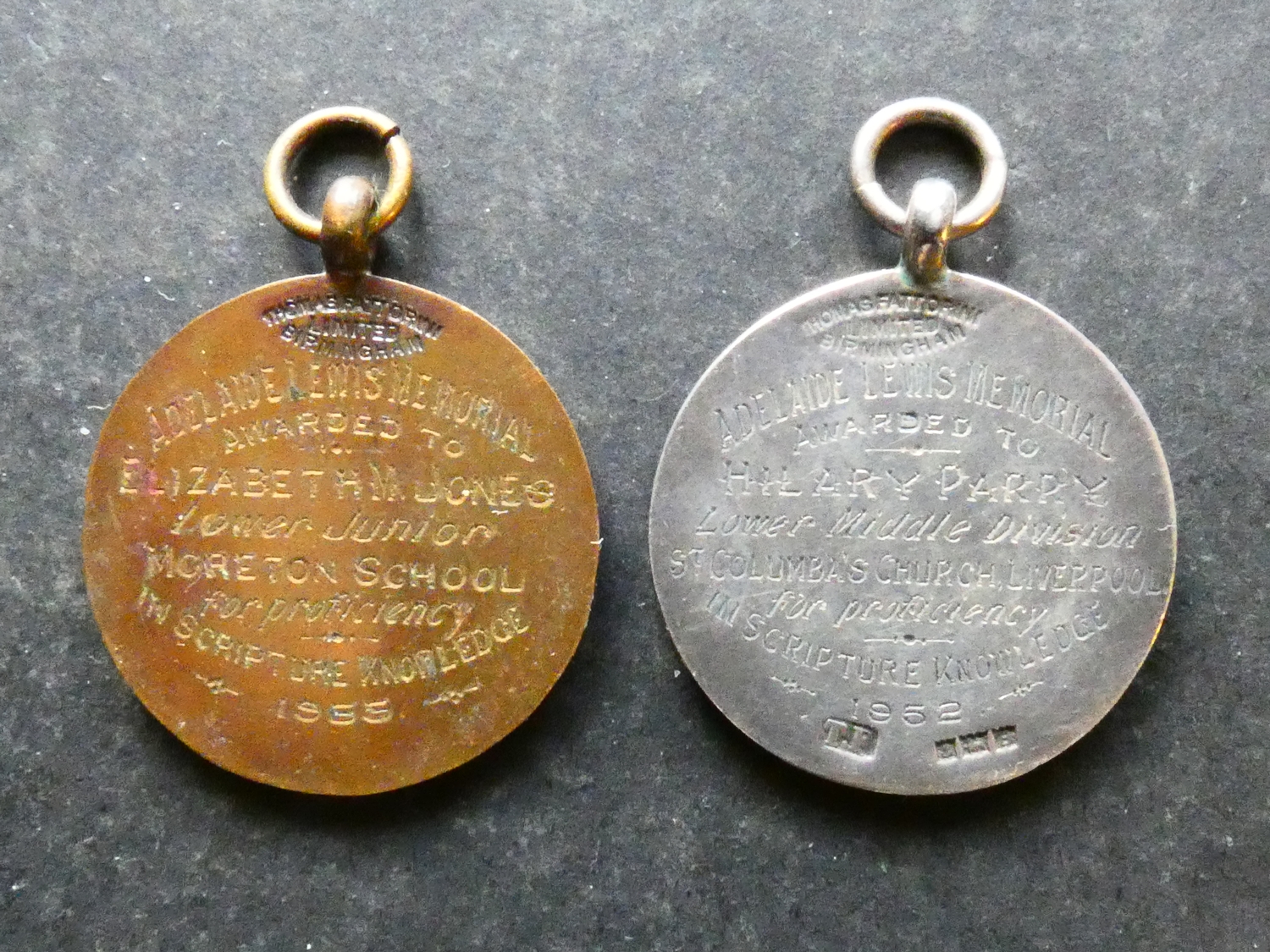 CHURCH PRIZE MEDALS. THE PRESBYTERIAN CHURCH OF WALES, reverse engraved ...