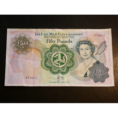 BANKNOTE. Isle of Man, Isle of Man Government. 50 Pounds, ND(1983 ...
