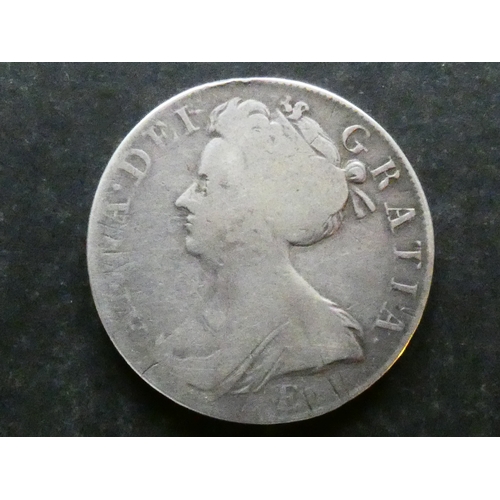 COIN. United Kingdom, Anne (1702-1714), silver Crown, 1707, post-union ...