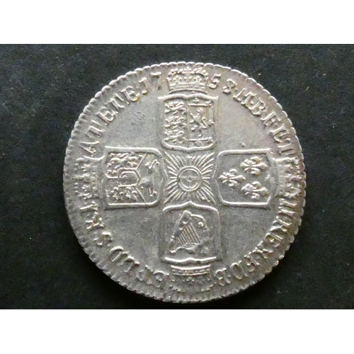 COIN. United Kingdom, George II (1727-1760), silver Shilling, 1758, S ...