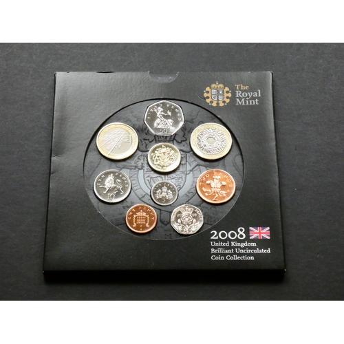 COINS. United Kingdom, 2008 Year set, 1p to 2x £2 (9 coins), old ...