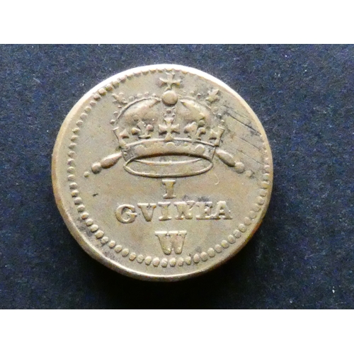 WEIGHT. England, William III (1694-1702), brass coin weight for 1 ...