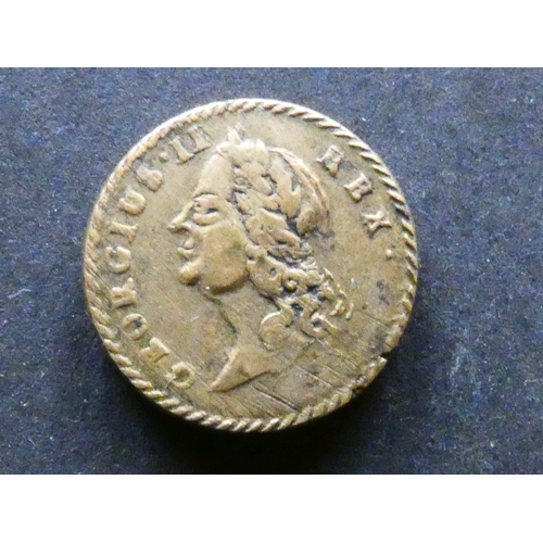 WEIGHT. England, George II (1727-1760), brass coin weight for 1 Guinea ...
