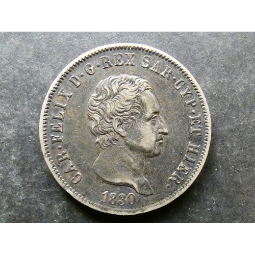 COIN. Italian States, Sardinia (Kingdom). Carlo Felice (1821-1831 ...