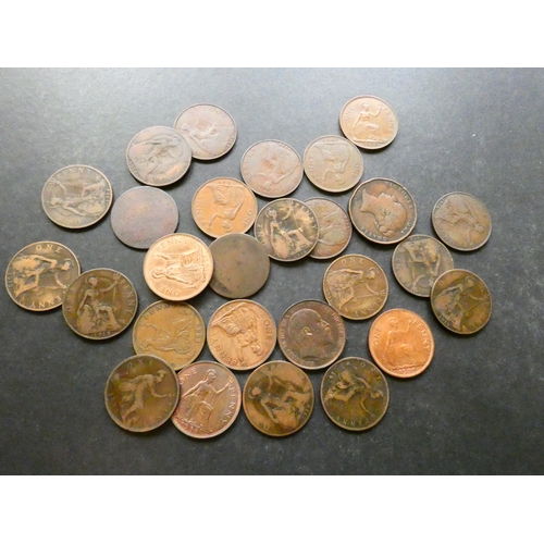 COINS. Great Britain, 27 x copper and bronze Pennies, including 1854 ...