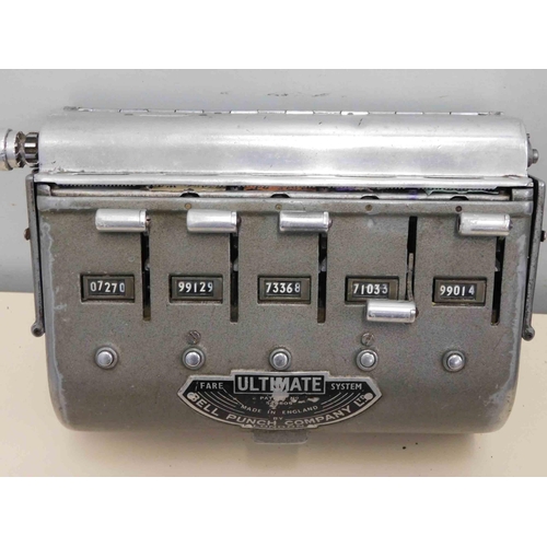 Vintage ultimate Bell Punch company ticket machine with case and rolls ...