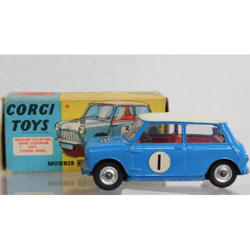 1960s/Corgi Toys - No. 227/Morris Mini Cooper [competition model] - boxed