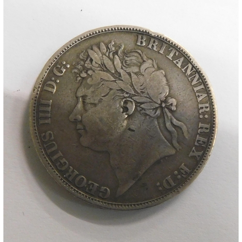 Antique/1821 dated - George IV silver Crown coin