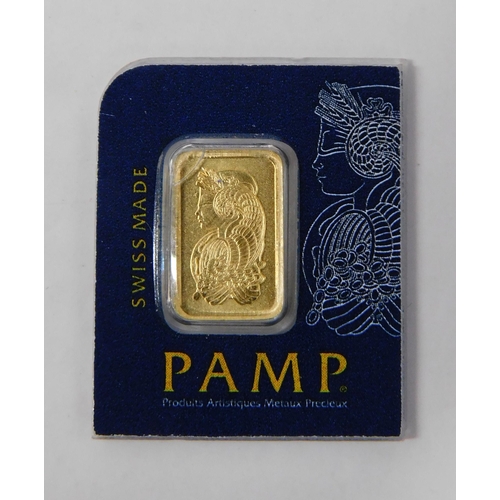 PAMP/1g ingot of 999.9 fine gold - serial number C015399