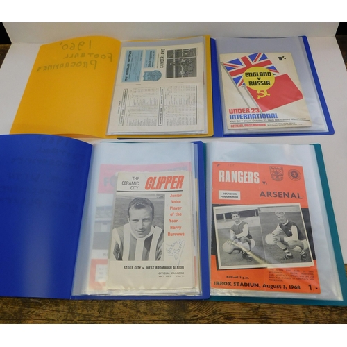 Four folders - 1960s era football programs