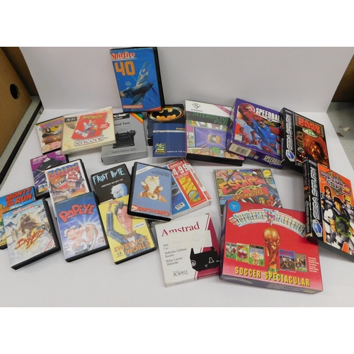Selection of vintage Amstrad and Sinclair games