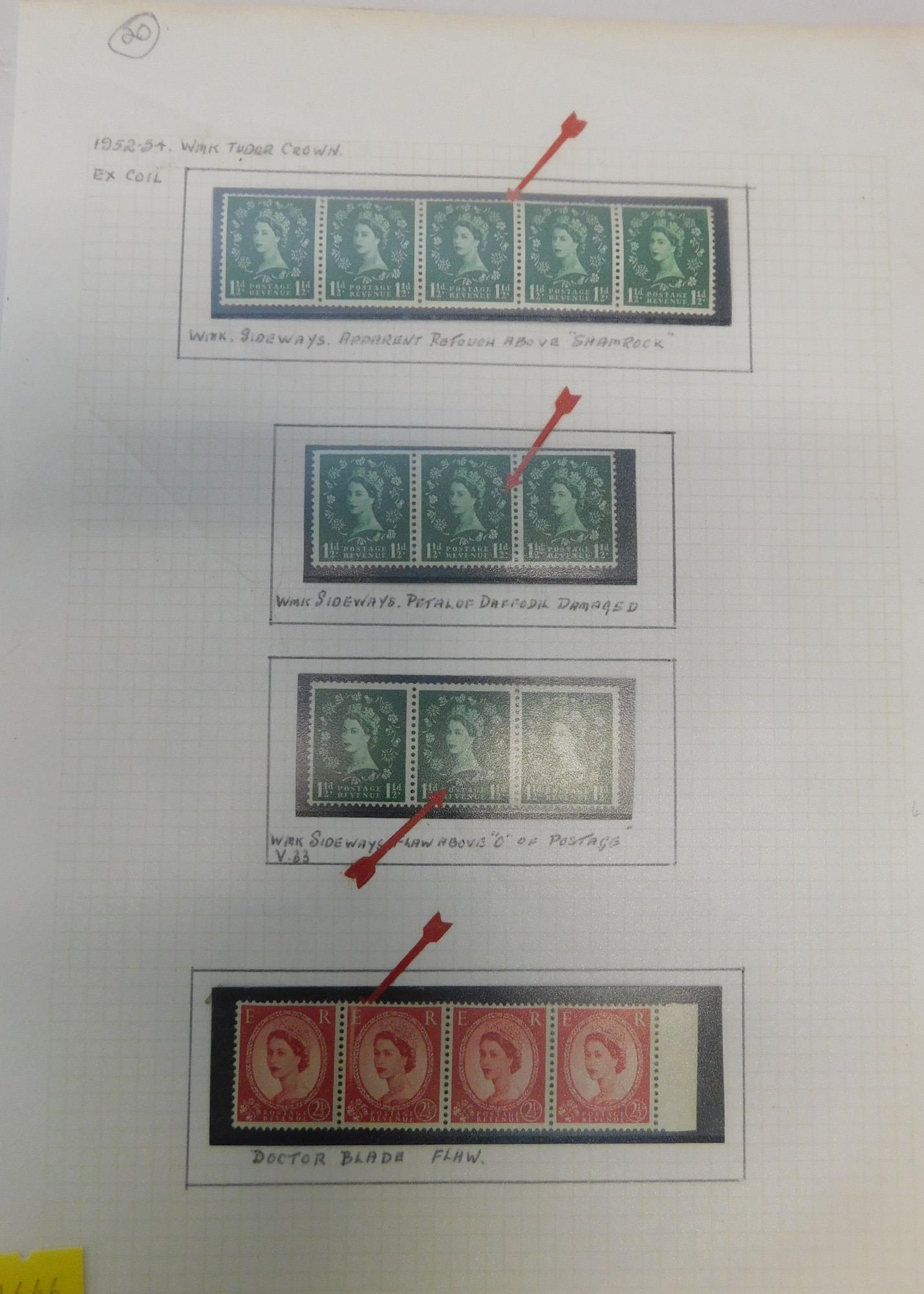 Album page of - Wilding stamp/errors