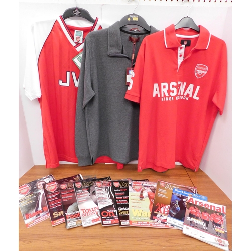 Three - Arsenal football Club shirts/with tags - magazines & programs