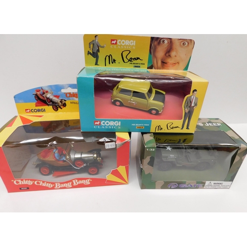 Corgi die cast - Mr Bean/Chitty Chitty Bang Bang & Jeep