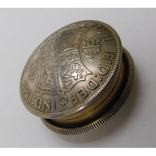 1938 Dated - Half Crown coin/trinket pot