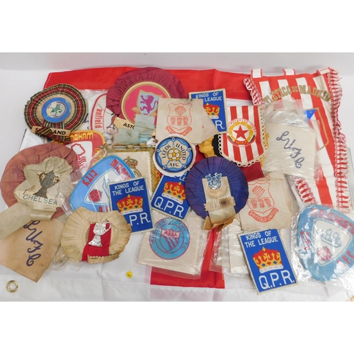 Vintage - football club rosettes/badges & pennants