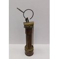 Antique Davey miners lamp - with key - original owner J. Mitchell