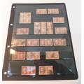 Collection of Queen Victoria line engraved stamps in block of 4 and pairs