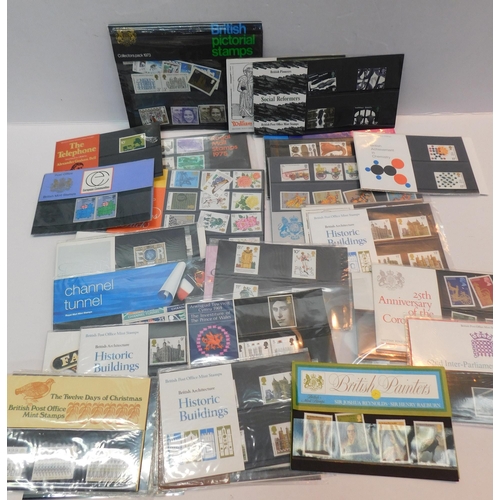 Year packs & presentation packs of stamps