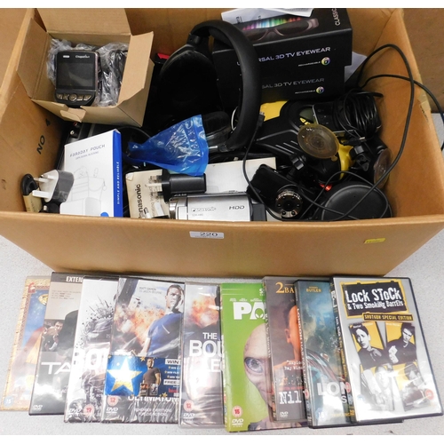 Mixed electricals - incl. Panasonic video camera, compressor, dash ...