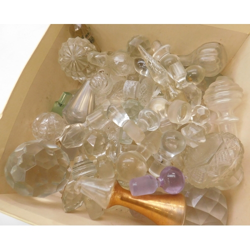 Box of glass stoppers