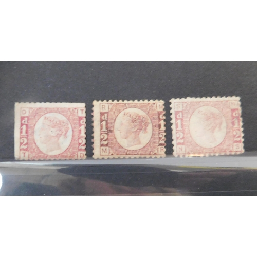 Collection of Queen Victoria mint 1/2d rose stamps x3