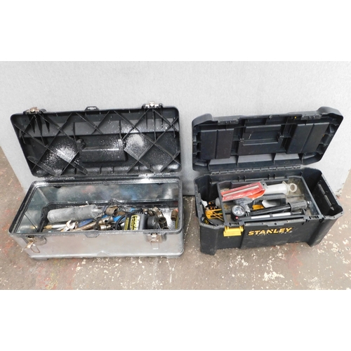 Two tool boxes with contents