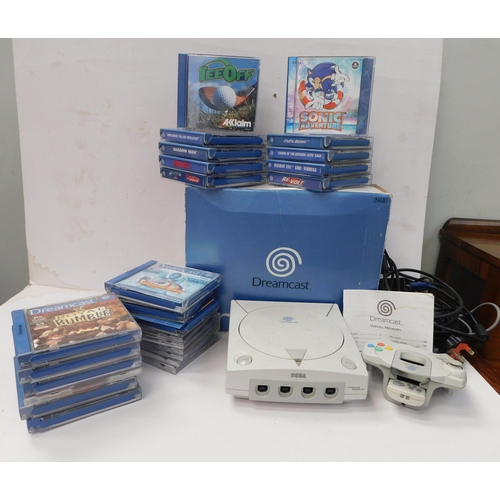 Dreamcast console with 20x games & accessories